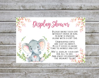 Display Shower Baby Shower Insert Unwrapped Gift Request | Etsy