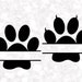 Paw Split Monogram Svg Bundle Cat Paw Svg Dog Paw Svg Pet - Etsy