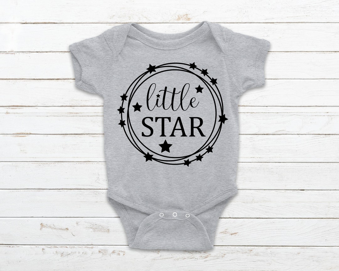 Little Star SVG, Baby Svg, Baby Onesie Design Svg, Newborn Svg, Baby ...