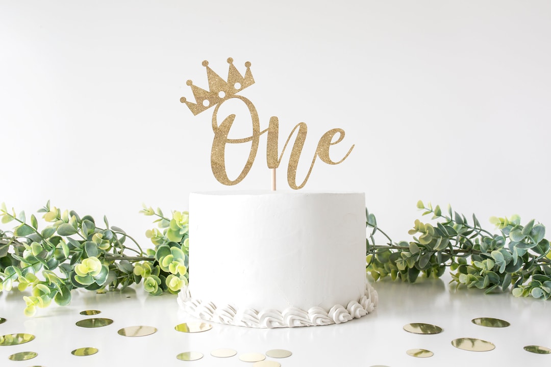 One Cake Topper SVG, First Birthday Svg, 1st Birthday Cake Topper SVG ...