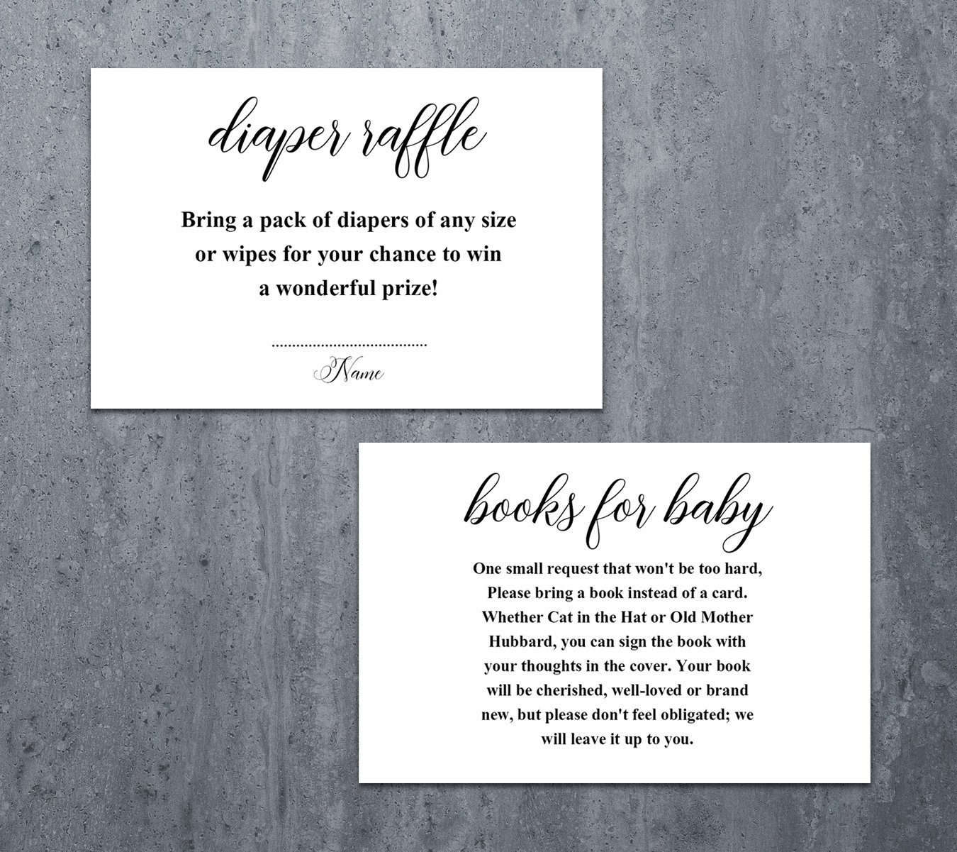 Book Request Card Diaper Raffle Insert Ticket Printable | Etsy