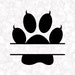 Paw Split Monogram Svg Bundle, Cat Paw Svg, Dog Paw Svg, Pet Paw Svg ...