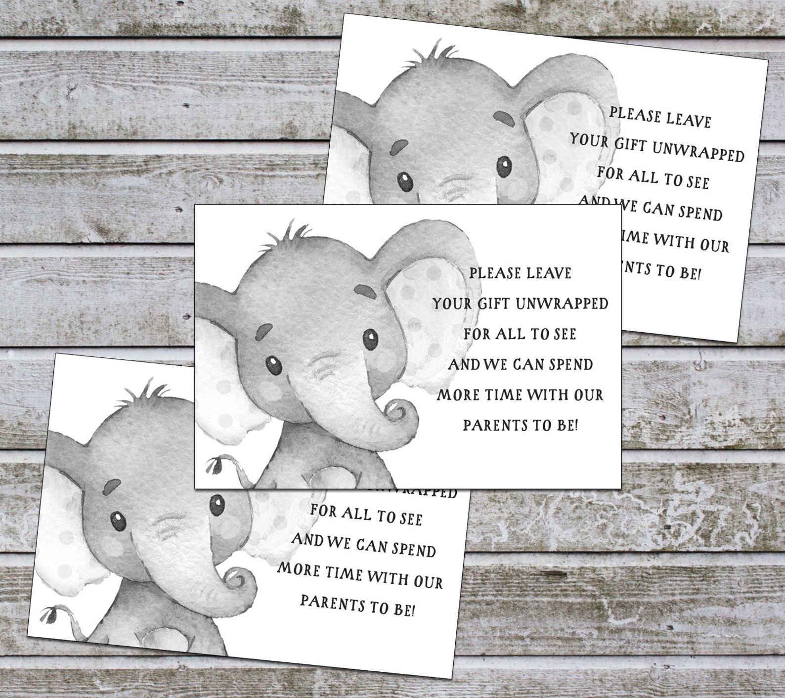 Baby Shower Tags Printable, Display Shower Insert, Unwrapped Gift ...