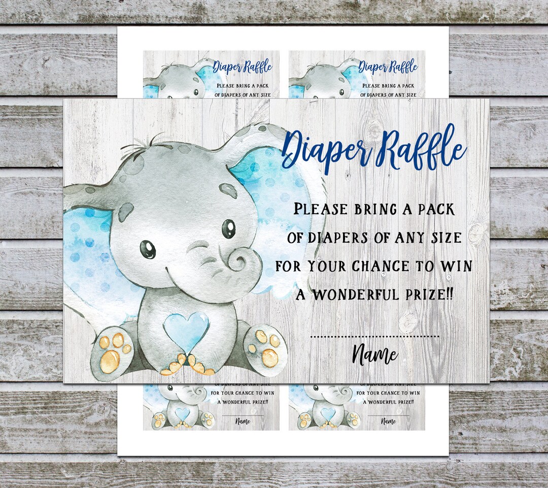 Diaper Raffle Ticket Printable | Diaper Raffle Boy Baby Shower ...