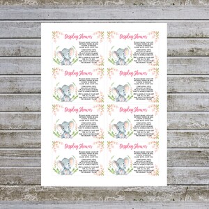 Display Shower Baby Shower Insert, Unwrapped Gift Request, Baby Shower ...