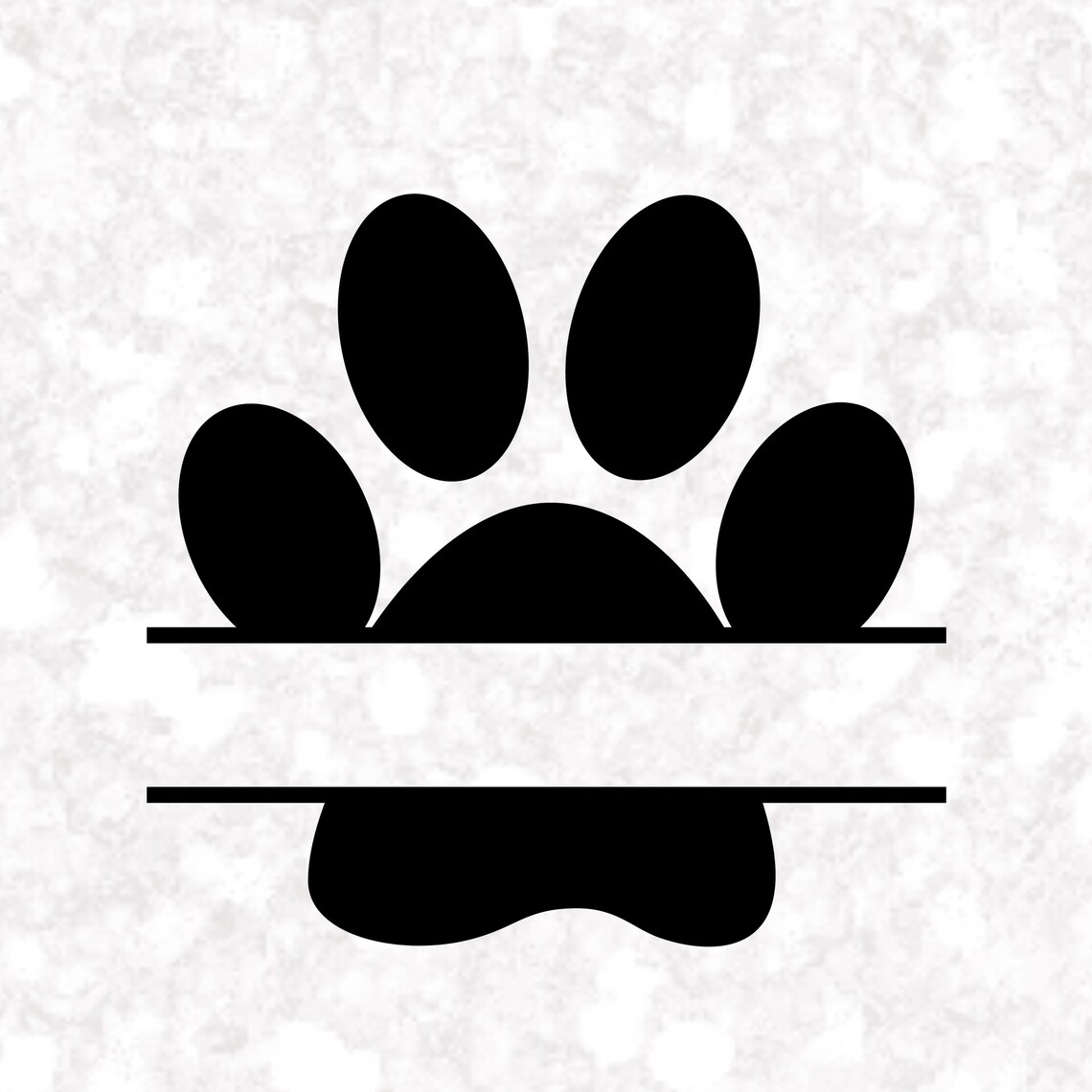 Paw split monogram svg bundle cat paw svg dog paw svg pet | Etsy
