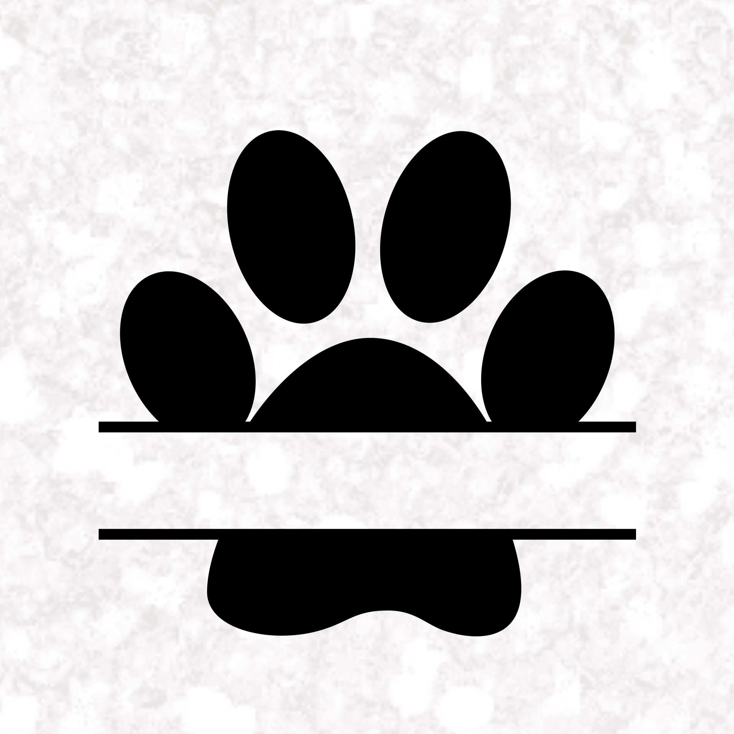 Paw split monogram svg bundle cat paw svg dog paw svg pet | Etsy