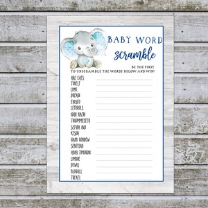 Baby Word Scramble Game, Word Scramble Baby Shower Game, Baby Scrambled ...