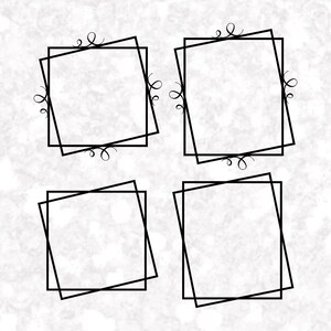 Square Frame SVG, Rectangle Frame Svg, Geometric Square Cricut Svg ...