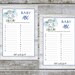 Baby Shower Abcs Game Baby Shower Word Game Elephant Baby - Etsy