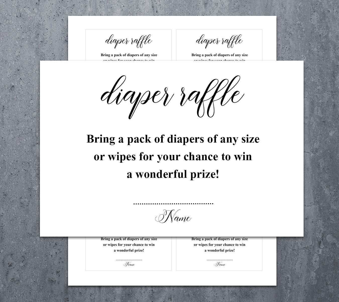 Book Request Card Diaper Raffle Insert Ticket Printable | Etsy