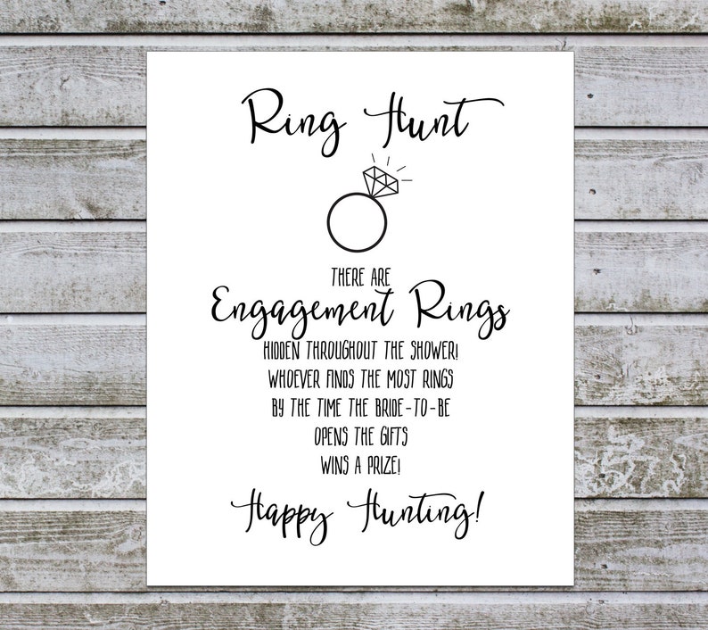 Ring Hunt Game Ring Hunt Sign Bridal Shower Game Bridal Etsy ring-hunt-game-ring-hunt-sign-bridal-shower-game-bridal-etsy