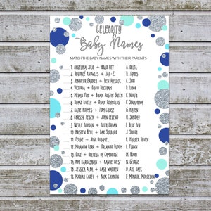Celebrity Baby Name Game, Celebrity Baby Shower Game Printable, Instant ...