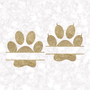 Paw Split Monogram Svg Bundle, Cat Paw Svg, Dog Paw Svg, Pet Paw Svg ...