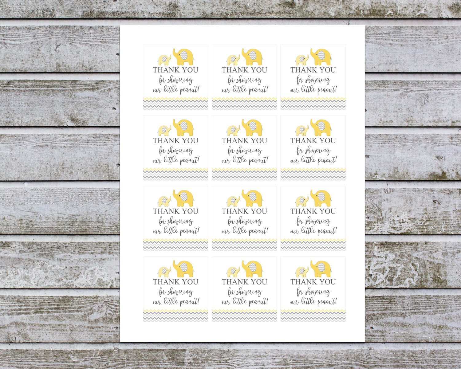 Thank You Tags Thank You For Showering Our Little Peanut Baby | Etsy