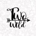 Two Wild SVG Cut File Second Birthday Cake Cupcake Topper Cutting File ...
