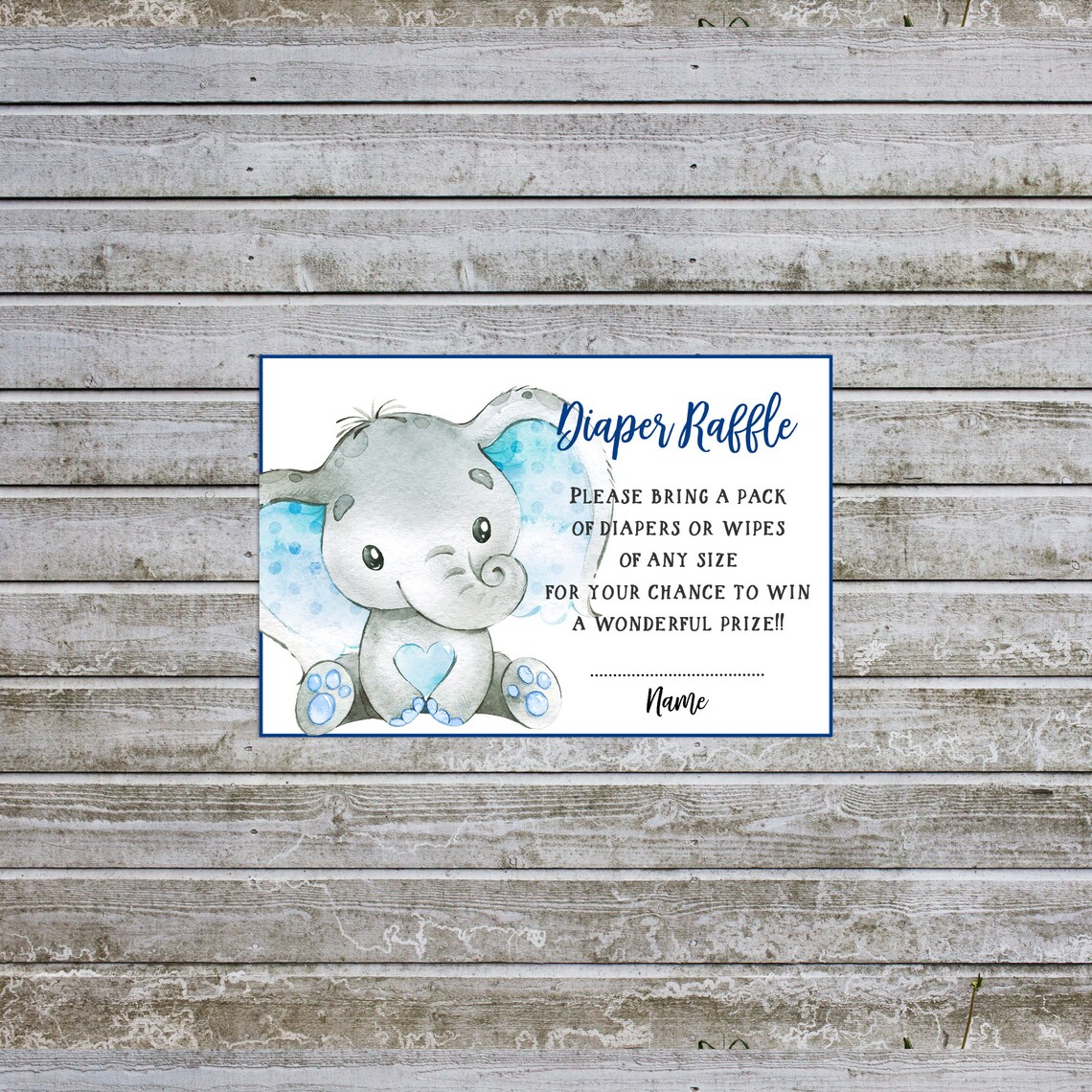 Diaper Raffle Ticket Printable Diaper Raffle Boy Baby Shower | Etsy