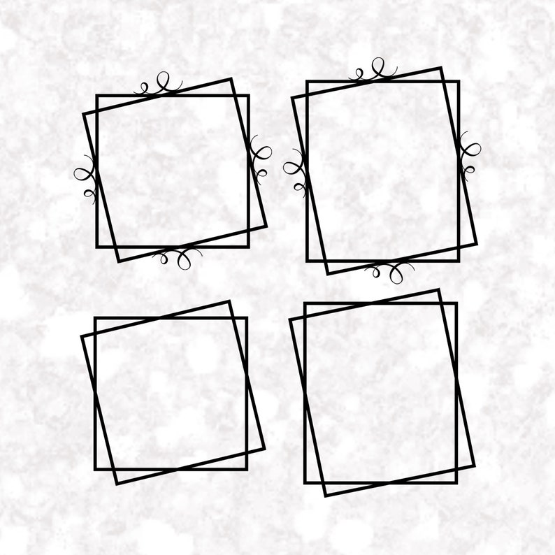 Vierkant frame SVG, rechthoek frame Svg, geometrische vierkante Cricut ...