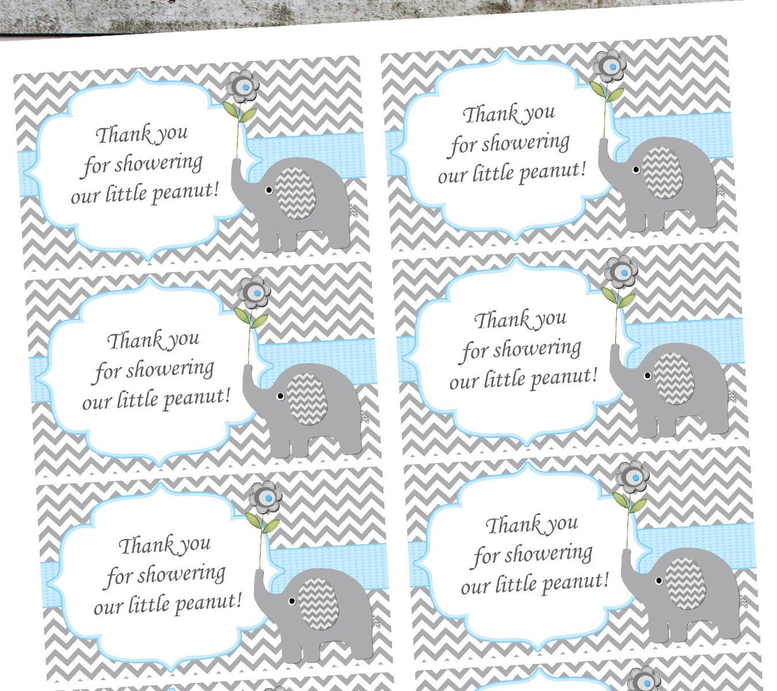 Thank You for Showering Our Little Peanut Insert for | Etsy