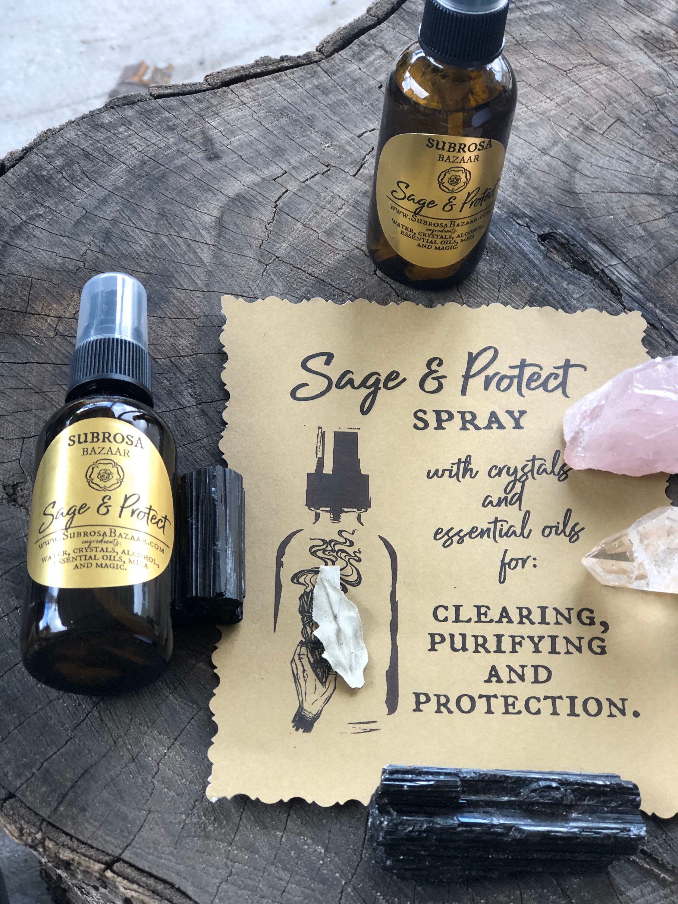 SAGE & PROTECT Smudge Spray smokeless Sage | Etsy