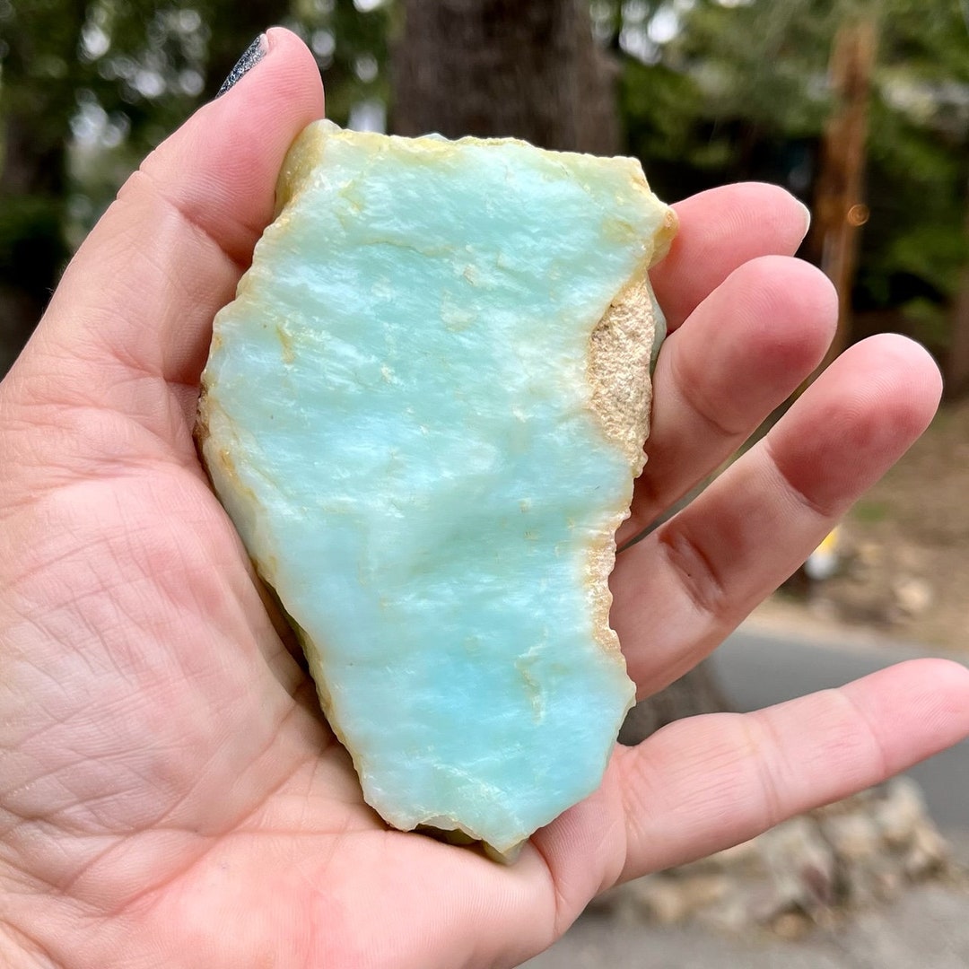 ENORMOUS Peruvian Blue Opal RARE Raw Natural Translucent 595 Carats ...