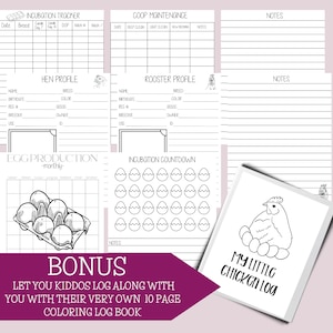 Chicken Log Book: Incubation & Hatchery Tracker (PDF Download) - Etsy ...