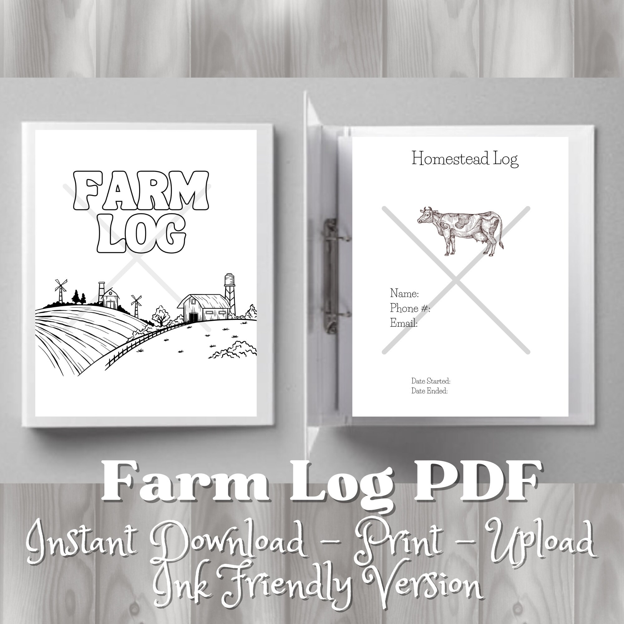 Homestead Log, Livestock Log, Homestead Management, Farm Log, Farm ...