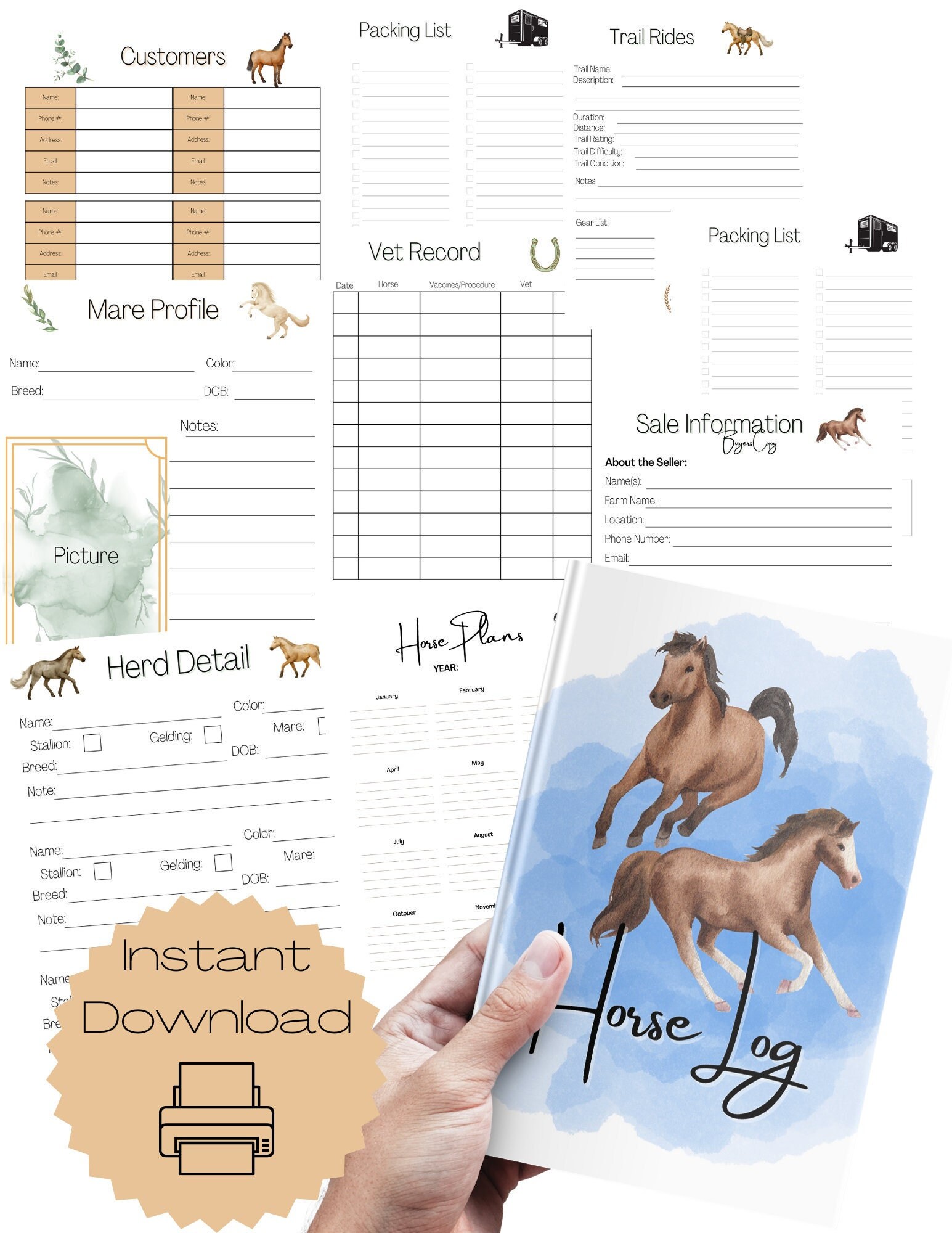 Horse Logbook Horsejournal Horse Keeper Horse Pony Farm - Etsy Canada