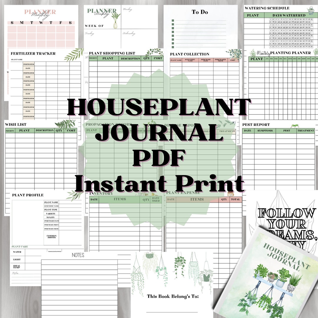 Plant Journal, Plant Log, Plant Mom, Plant Book, Monstera Plant, Plant ...