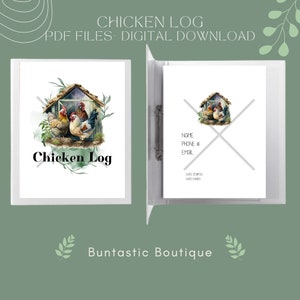 Chicken Log Book, Hatchery Log Book, Incubation Log, Incubation Tracker ...
