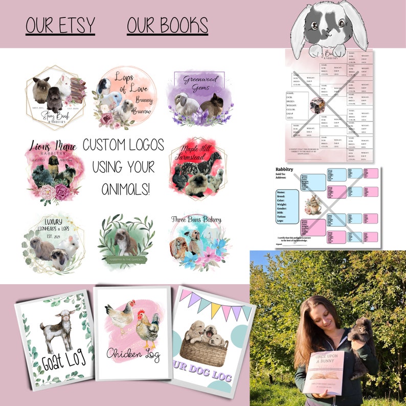 50 Page Rabbit Log Book, Rabbitry Log, Rabbitry Journal, Rabbit ...