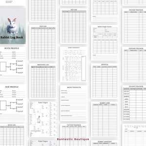 Editable Rabbitry Log Book, Rabbitry Log, Rabbit Breeders, Rabbitry ...