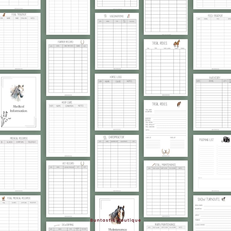 Horse Log Book: Equestrian Planner, Show Records, Breeding Tracker ...