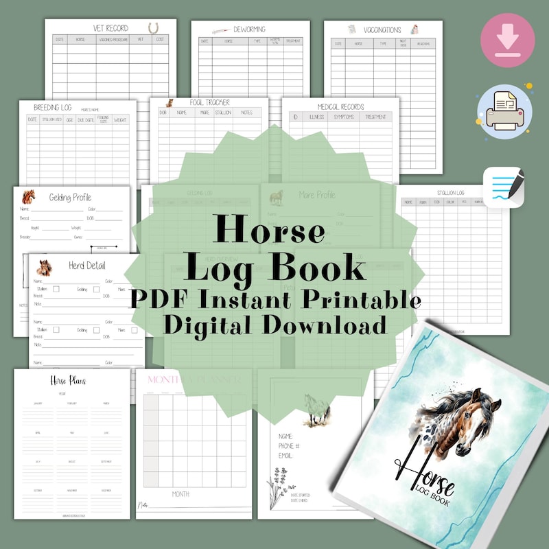 Horse Trainers Log - Etsy