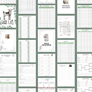 Goat Logbook, Goat Journal, Goat Keeper, Goat, Farm Log, Milk Log ...