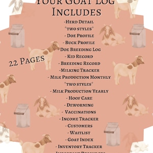 Goat Logbook Goat Journal Goat Keeper Goat Farm Log Milk - Etsy