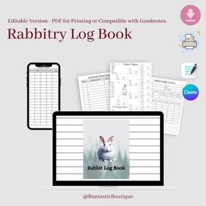 Editable Rabbitry Log Book, Rabbitry Log, Rabbit Breeders, Rabbitry ...