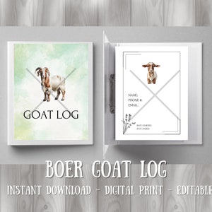 Goat Logbook, Goat Journal, Goat Keeper, Goat, Farm Log, Milk Log ...