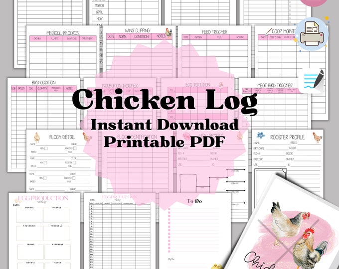 Poultry Record Keeping Log Printable PDF Farm & Homestead Backyard ...