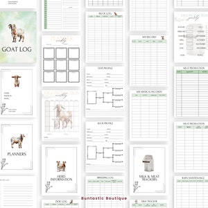 Goat Logbook, Goat Journal, Goat Keeper, Goat, Farm Log, Milk Log ...
