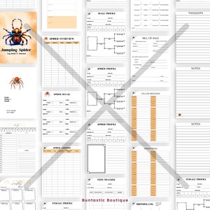 Spider Journal - 20 Pg Logbook, Jumping Spider Tracker, Spider Feed ...