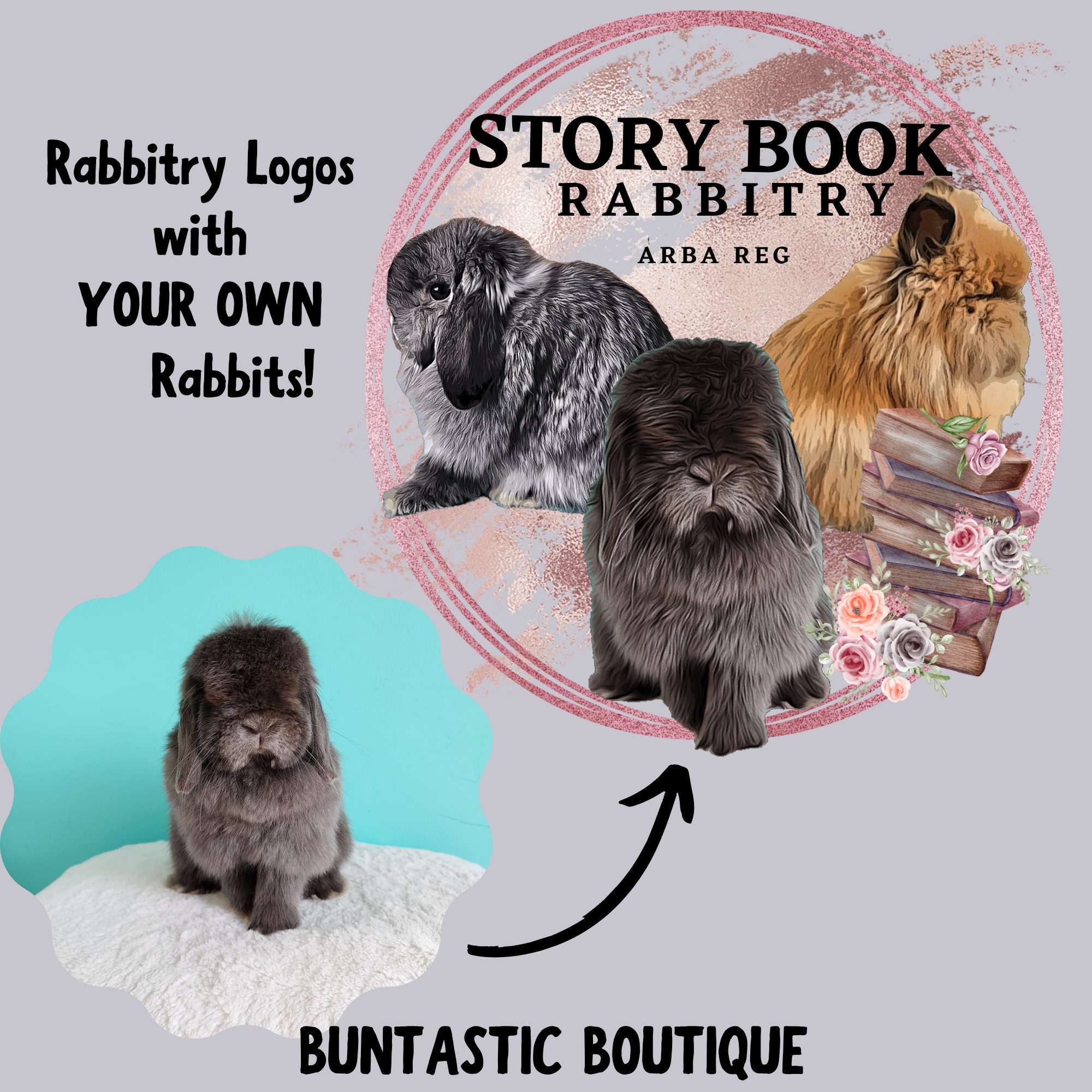 Custom Rabbitry Logo Design: Watercolor Farm Logo (digital Download) - Etsy