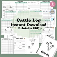 Printable Cattle Records Page | Instant Download | 8.5x11 PDF| Homestead Cattle Care Tracker ...