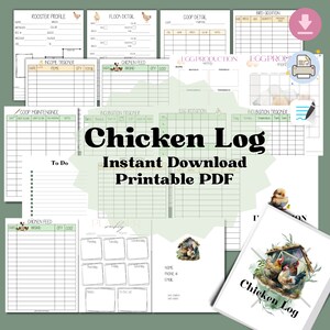 Chicken Logbook, Hen Journal, Chicken Keeper, Rooster, Farm Log ...