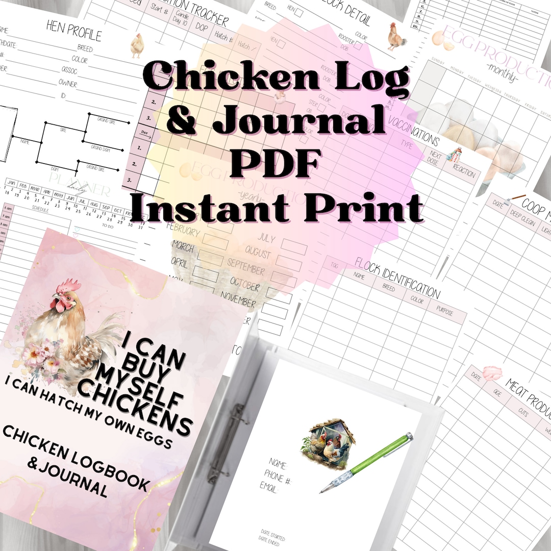 Hatch My Own Chickens, Chicken Log, Chicken Gift, Chicken Keeper ...