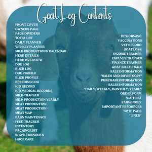 Goat Logbook, Goat Journal, Goat Keeper, Goat, Farm Log, Milk Log ...