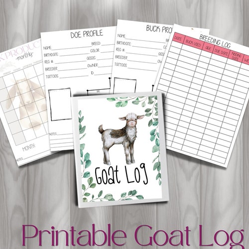 Goat Logbook Goat Journal Goat Keeper Goat Farm Log Milk - Etsy