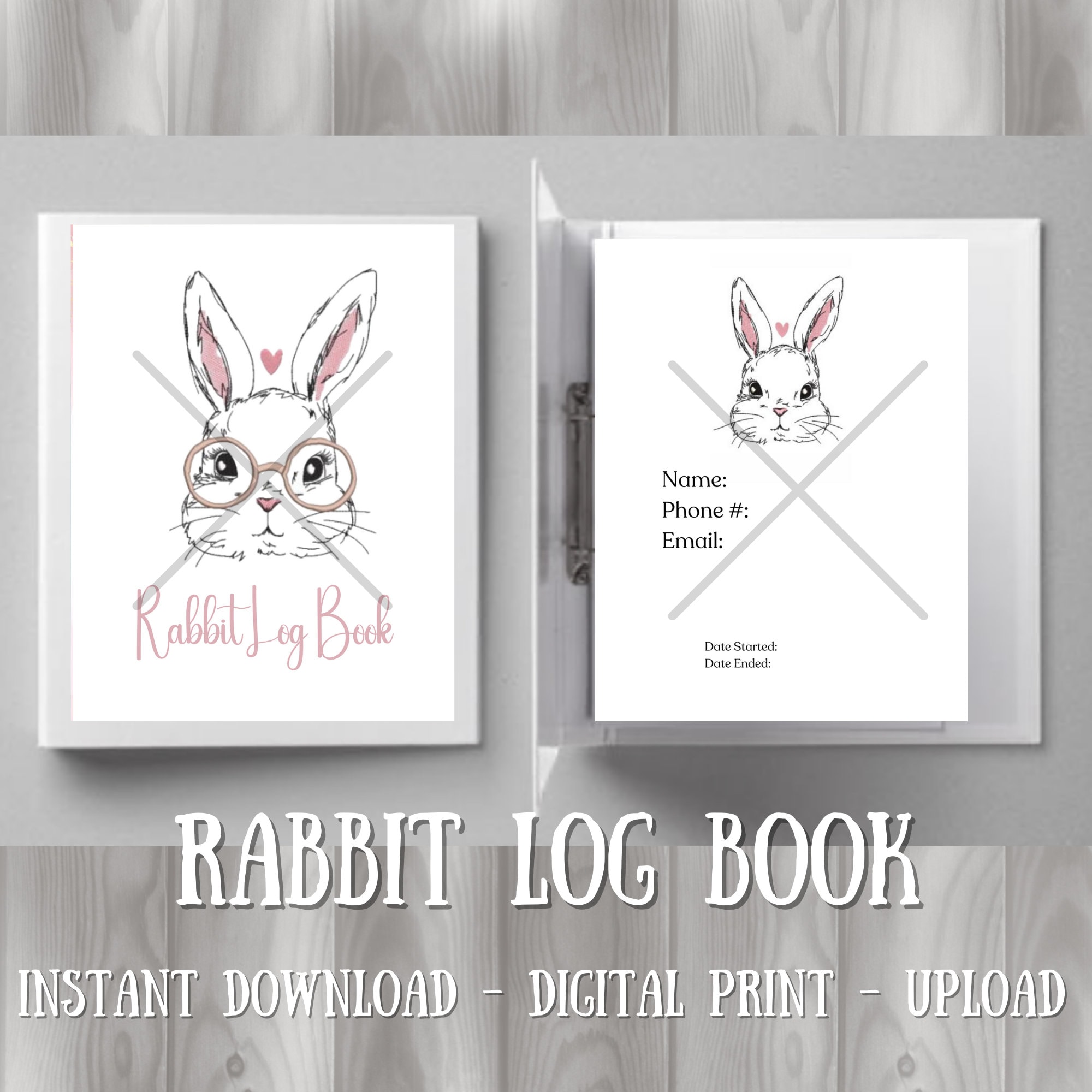52 PG Rabbitry Log Book, Rabbitry Log, Rabbit Journal, Rabbitry Journal ...