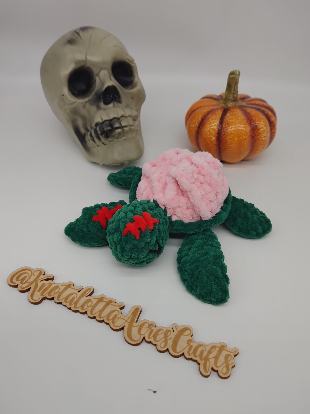 Crochet Zombie Turtle: Halloween Plush Toy - Etsy