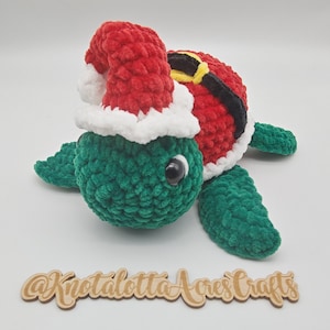 Santa Turtle, Christmas Turtle, Holiday Turtle, Turtle Gift - Etsy